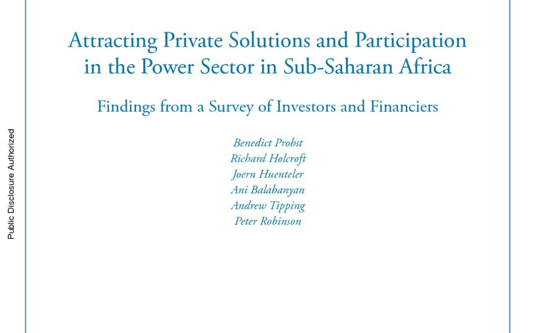 AFR Investor Survey PRWP | ECA UK - Economic Consulting Associates